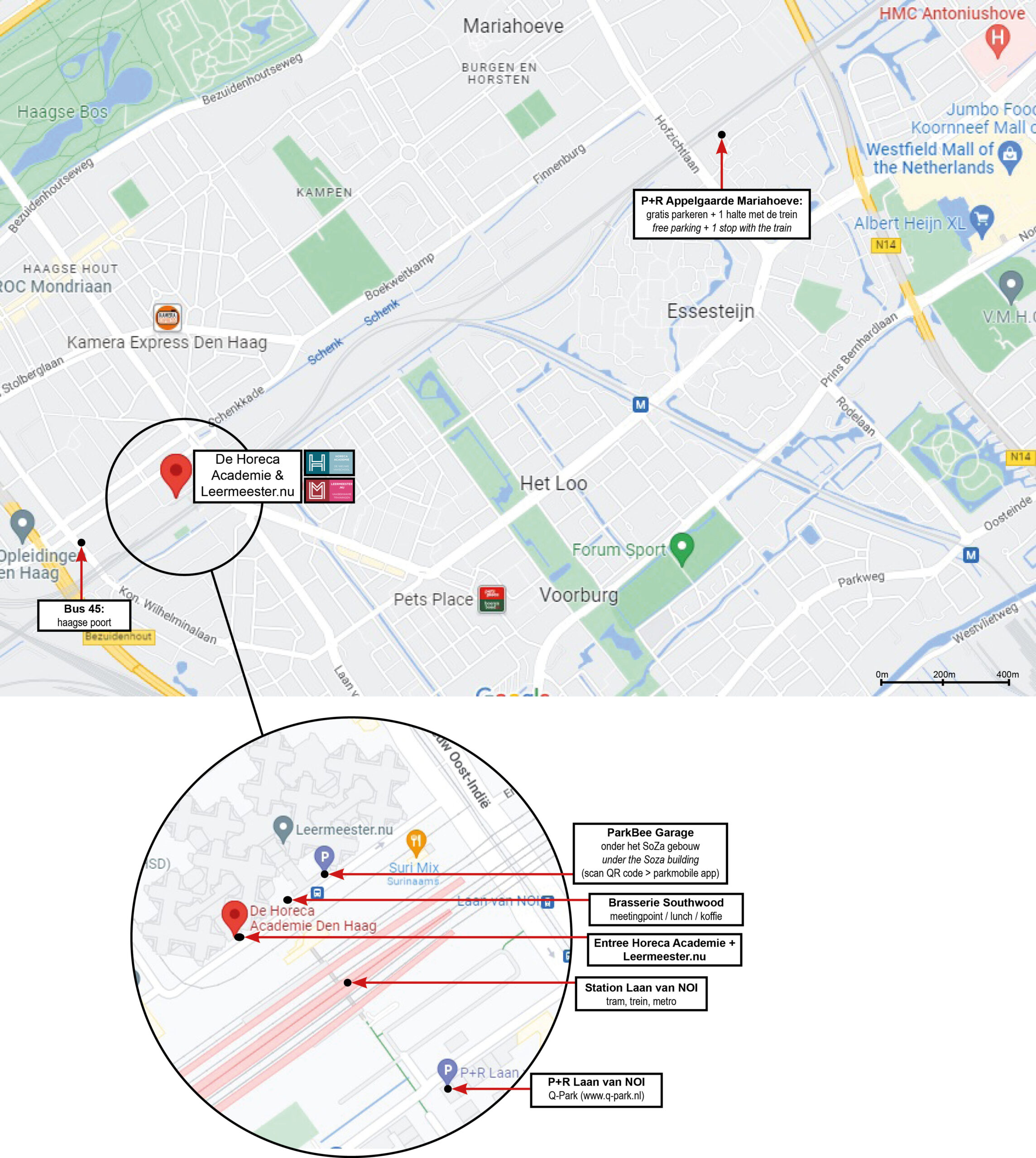 Bereikbaarheid | Horeca Academie